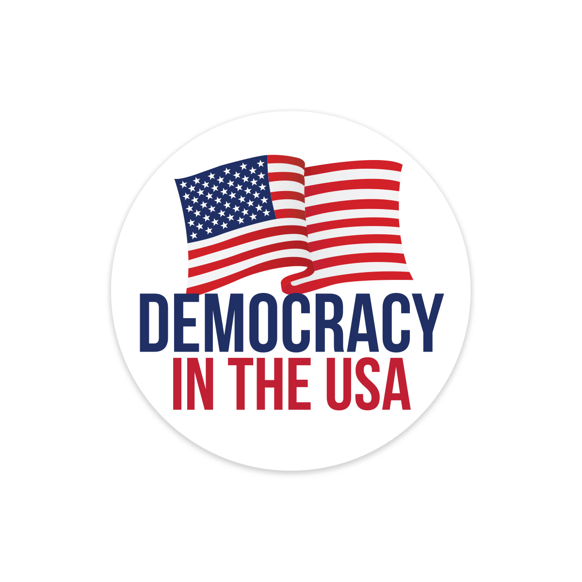 State of the Button™ Democracy in the USA 4" Bumper Sticker